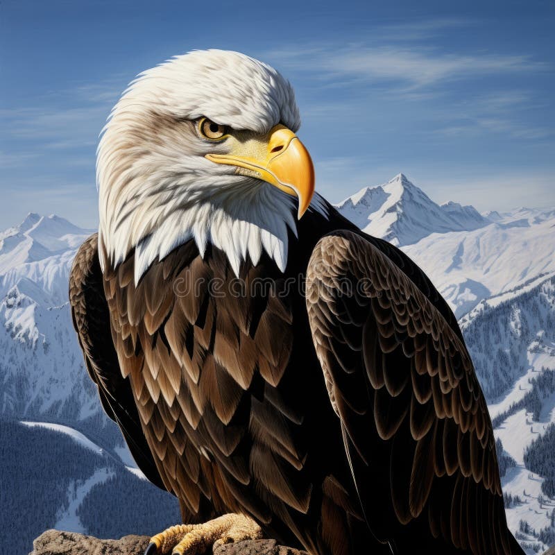 A Beautiful Image of a Bald Eagle Stock Image - Image of dangerous ...