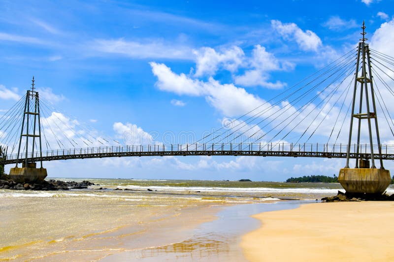 A Beautiful Image of a Bridge Connecting Two Islands Located in Sri ...