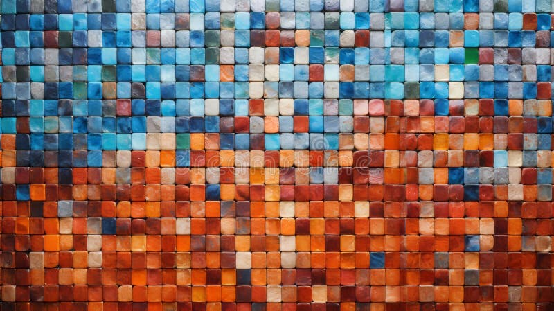 A Beautiful Image of a Ceramic Tile Mosaic with a Smooth and Glossy ...