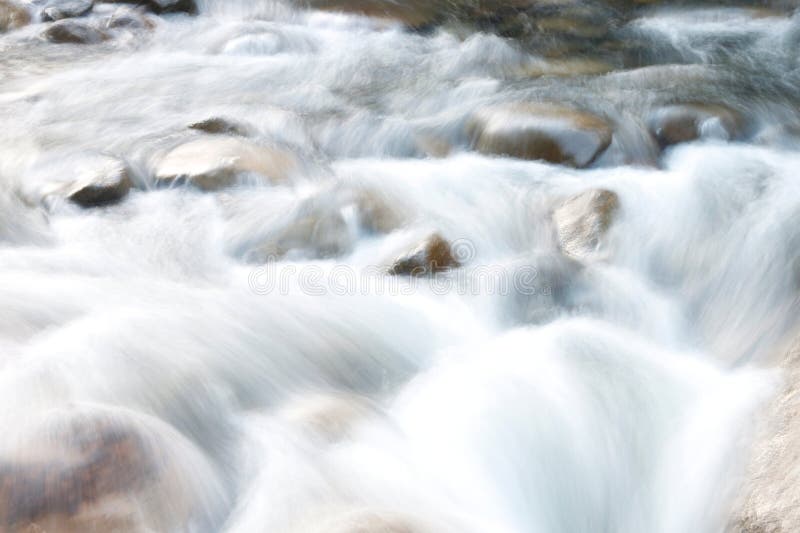 Beautiful Image of the Fluidity of the River Water Movement between the ...
