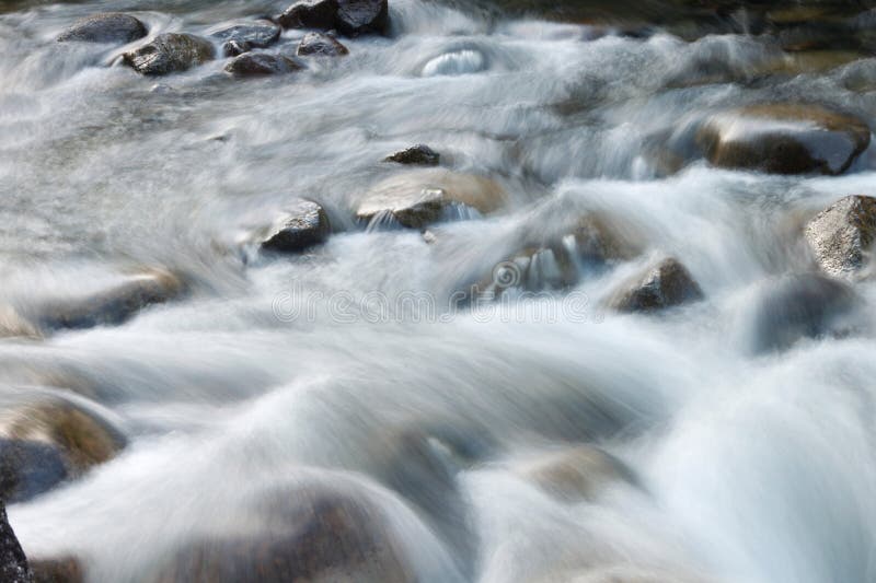 Beautiful Image of the Fluidity of the River Water Movement between the ...