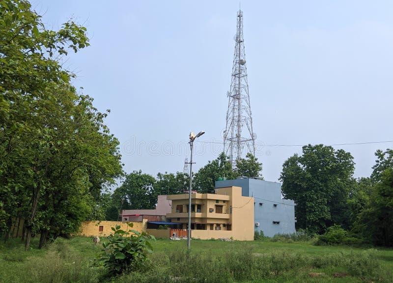 Beautiful Image of House in Field Countryside India Stock Image - Image ...