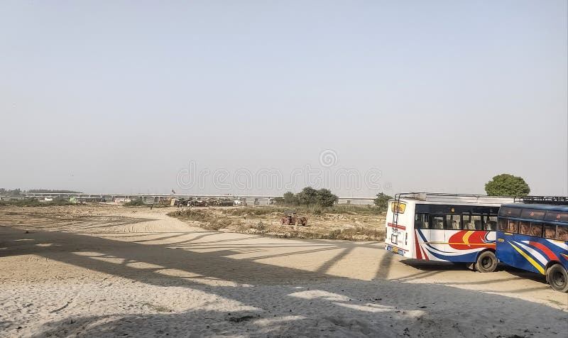 Beautiful Image of Landscape View India with Standing Bus India ...