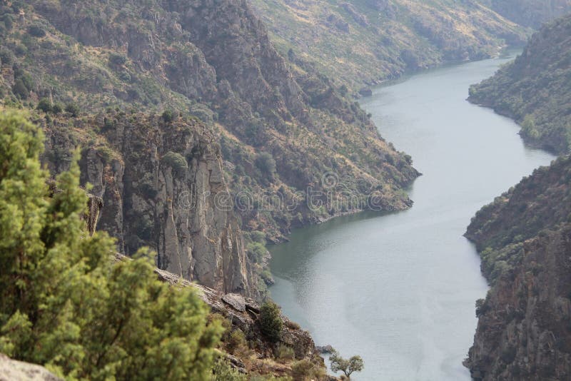Beautiful Image with a Large River and Some Huge Ravines Stock Photo ...