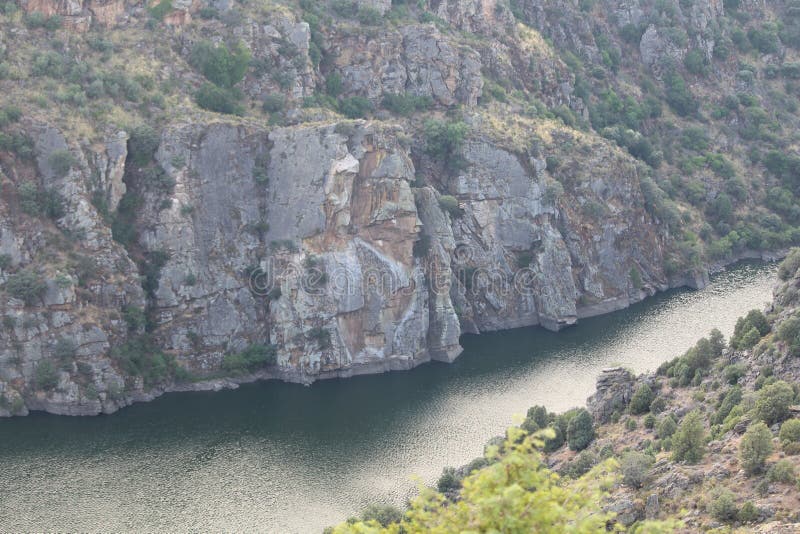 Beautiful Image with a Large River and Some Huge Ravines Stock Photo ...