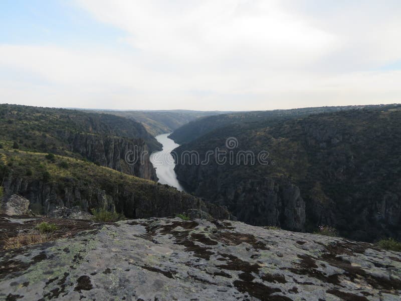 Beautiful Image with a Large River and Some Huge Ravines Stock Photo ...