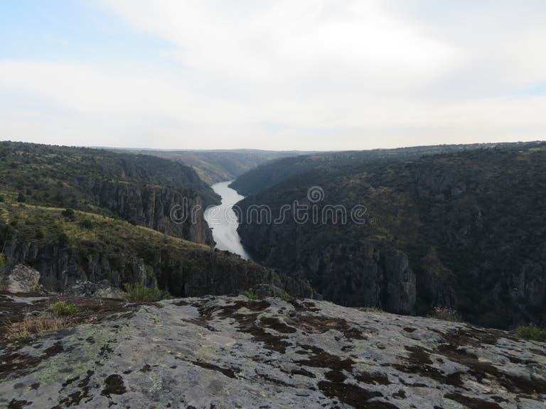 Beautiful Image with a Large River and Some Huge Ravines Stock Photo ...