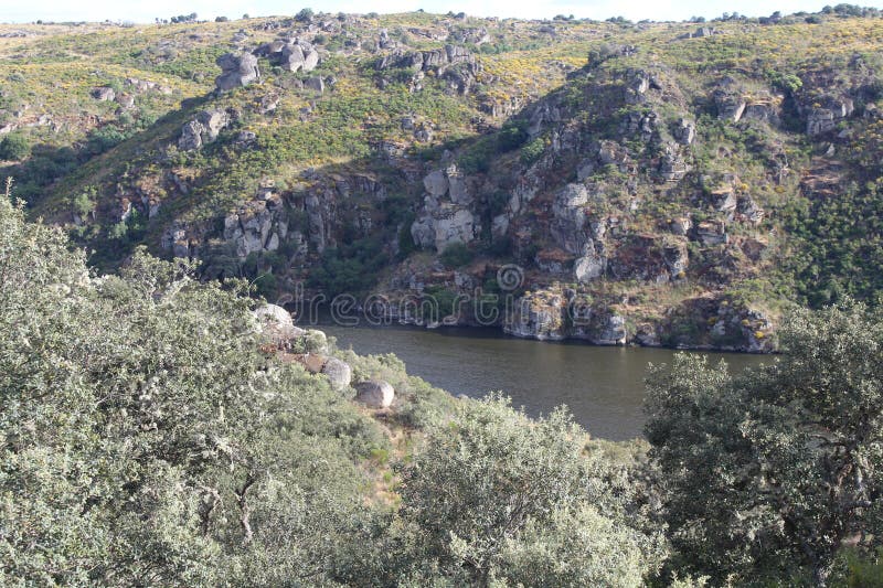 Beautiful Image with a Large River and Some Huge Ravines Stock Photo ...