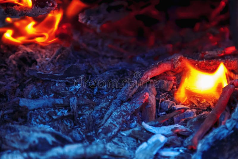 Smoke and Flames during a Prescribed Fire Burn Stock Image - Image of ...