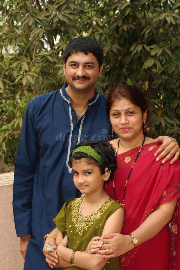 Happy Traditional Indian Family Stock Image - Image of culture, indian ...