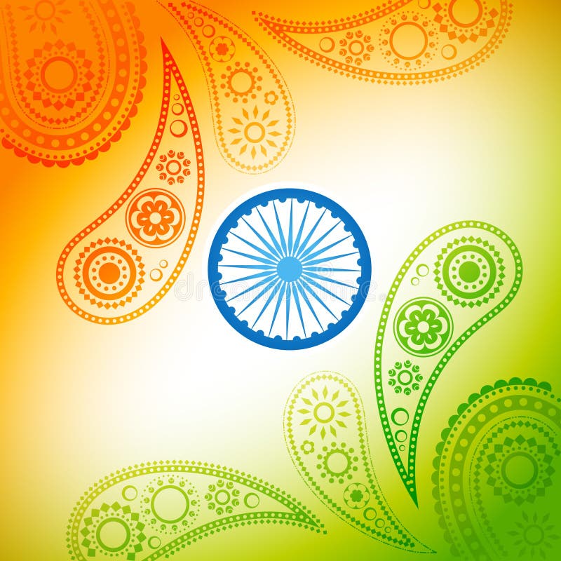 Beautiful Indian Flag Design Stock Vector - Illustration of artistic ...