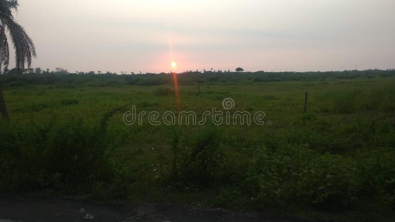 Beautiful Indian Landscape of Sunset Stock Image - Image of clouds ...