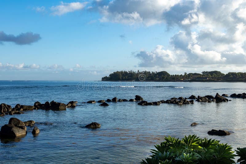 Beautiful Indian Ocean , Black Rocks, Blue Sky Stock Photo - Image of ...