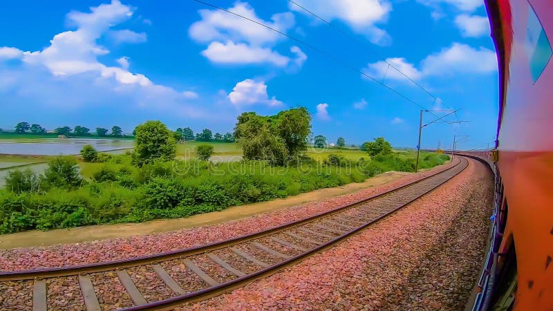 Beautiful Indian Railways Journey from Multi Places Editorial Stock ...