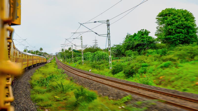 Beautiful Indian Railways editorial stock photo. Image of mountain ...