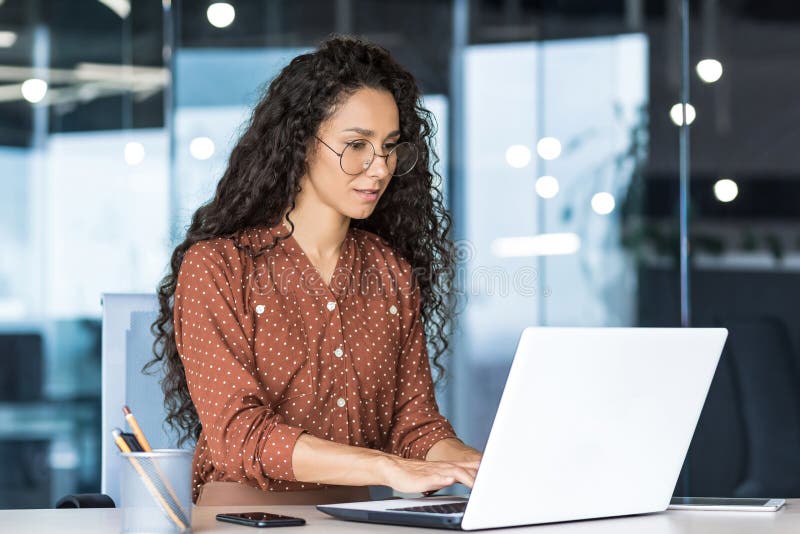 Beautiful Indian Woman Programmer Web Developer Focused And Confident