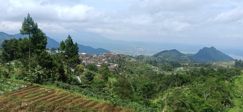 Beautiful Indonesian Village Stock Photo - Image of view, mountain ...