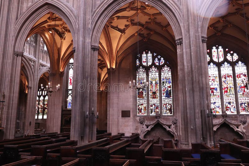 Bristol Cathedral inside editorial image. Image of bristol - 273238010