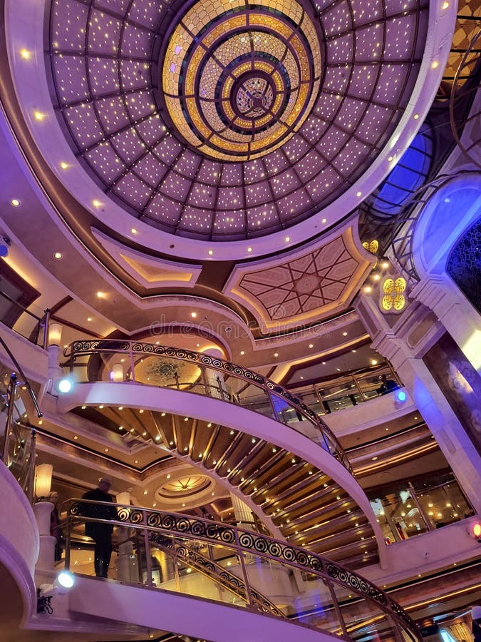 Beautiful Inside of the Crown Princess Ship Editorial Image - Image of ...