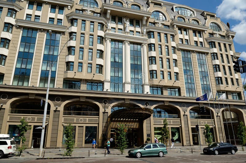 Beautiful Intercontinental Hotel in Kiev Editorial Photo - Image of ...