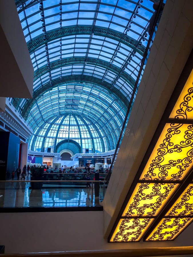 Beautiful Interior Design of the Emirates Mall Hall with Natural Light ...
