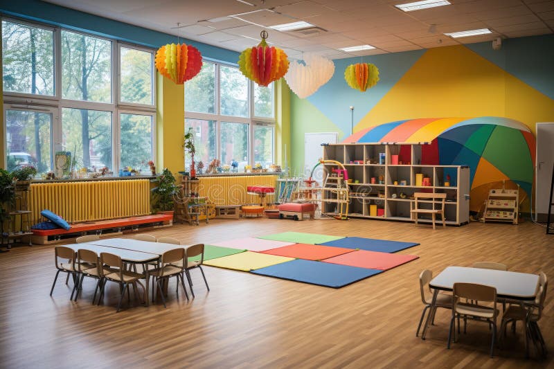 Beautiful Interior Design of the Playroom in the Kindergarten Stock ...