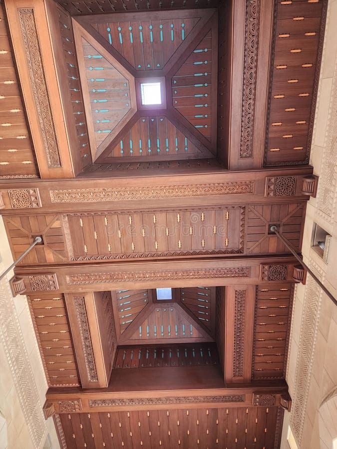 Sultan Qaboos Grand Mosque in Oman Muscat. Beautiful Design. Stock ...