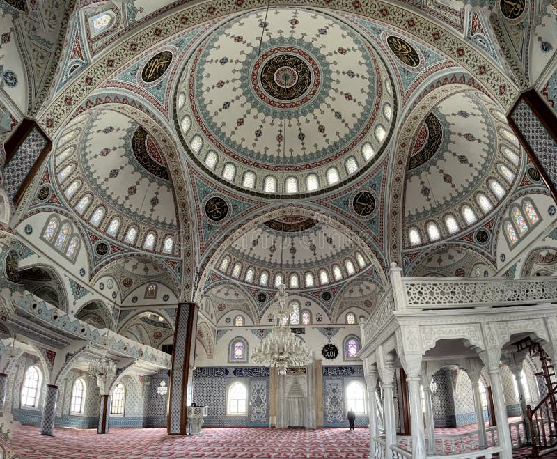 Beautiful Interior Inside Islamic Mosque Editorial Stock Photo - Image ...