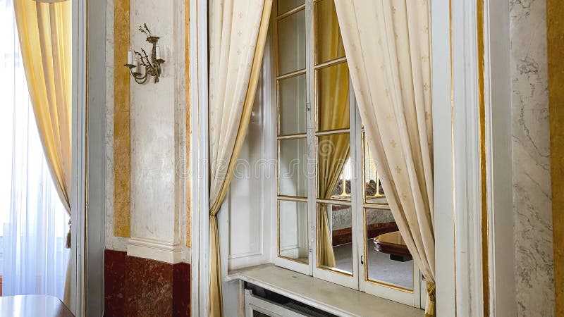 Beautiful Palace Interior Window Curtains Stock Photos - Free & Royalty ...