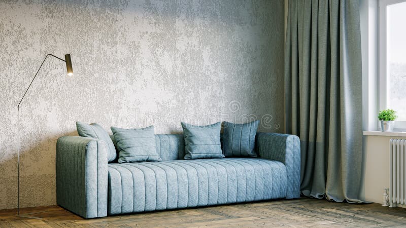 Beautiful Interior of a Modern Room. Bright and Clean Design. Large ...