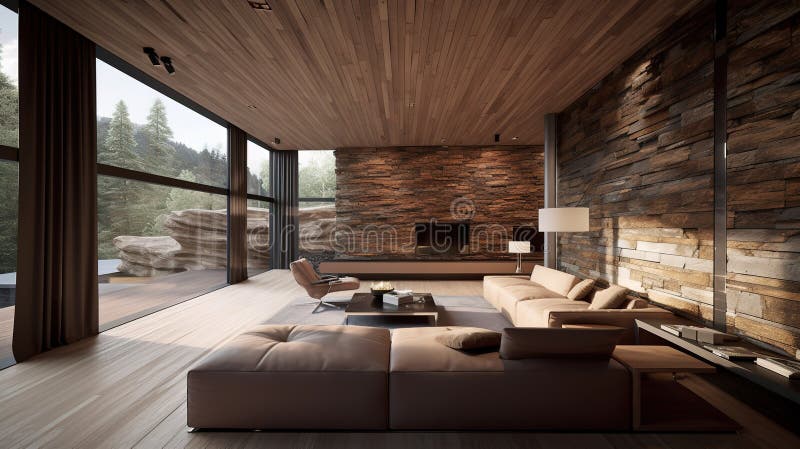 Beautiful Interior of a Natural and Comfortable Space Stock ...