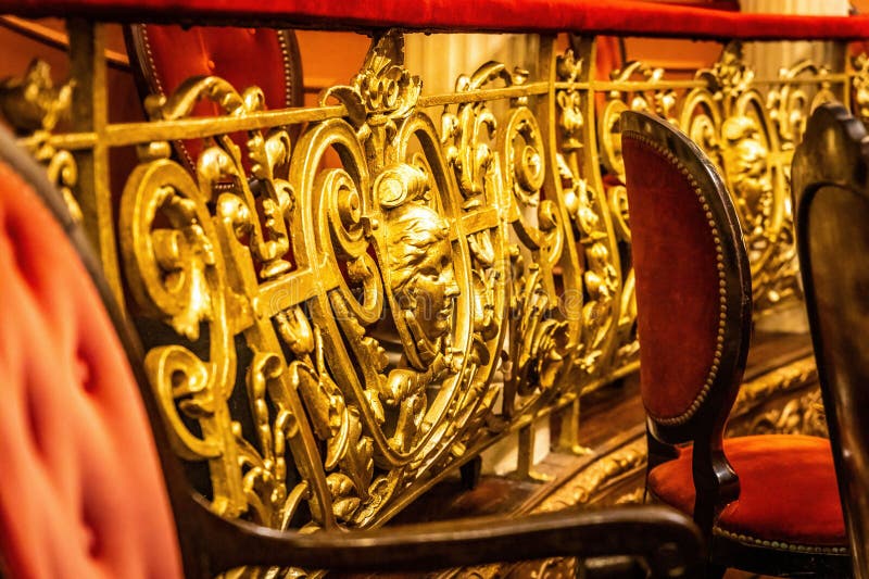 Beautiful Interior View of Famous Amazon Theater in Manaus Brazil ...