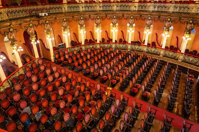 Beautiful Interior View of Famous Amazon Theater in Manaus Brazil ...
