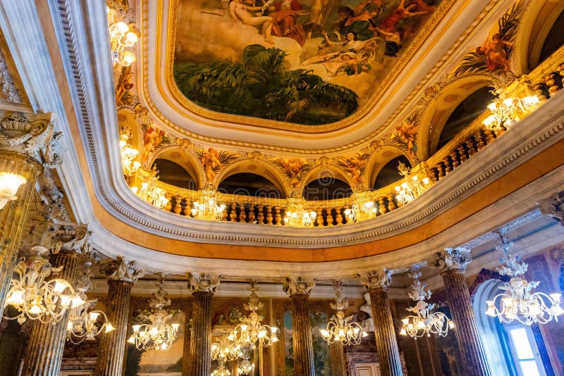 Beautiful Interior View of Famous Amazon Theater in Manaus Brazil ...