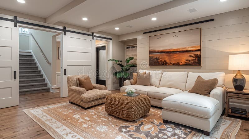 Beautiful Intimate and Inviting Living Room Interior Design Stock ...