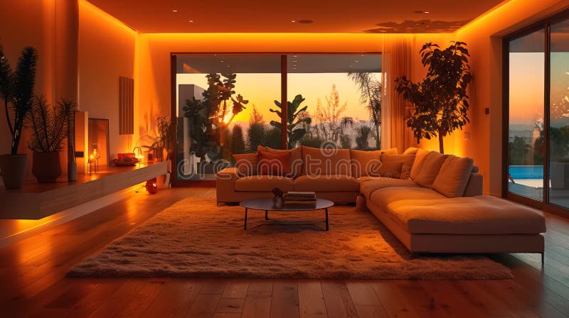 Beautiful Intimate and Inviting Living Room Interior Design Stock ...