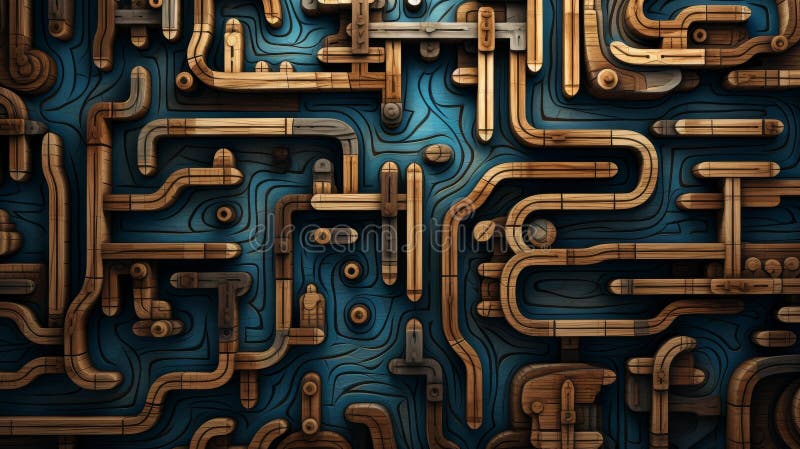 Beautiful and Intricate Maze Design with Flat Texture and Seamless ...