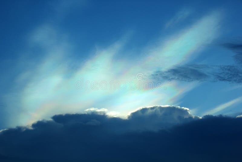 Beautiful Iridescent Colorful Cloud Stock Image - Image of iridescent ...
