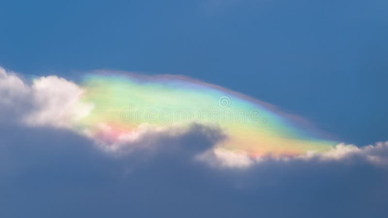 Beautiful Iridescent Pileus Cloud from South of Thailand Stock Photo ...
