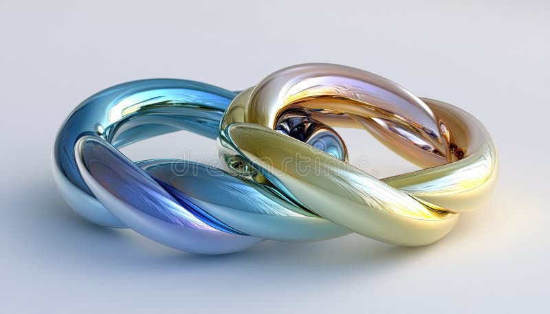 Beautiful Iridescent Ring Shape Showcasing Swirling Colors in Soft ...