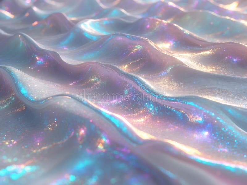 Beautiful Iridescent Waves Featuring Soft Pastel Colors Enhanced by ...