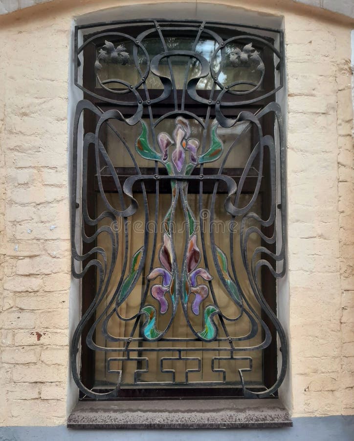Iron Window Decorative Pattern Stock Image - Image of ornate ...