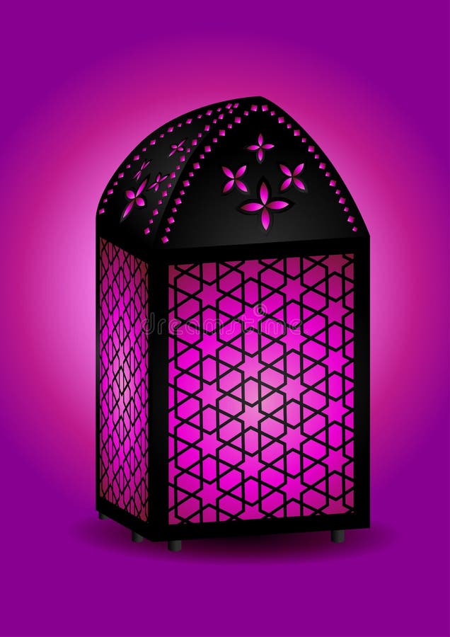 Beautiful islamic lantern stock illustration. Illustration of enlighten ...