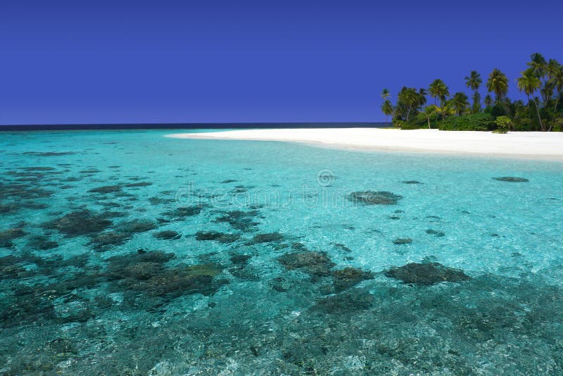 Ocean View of Paradise Island Stock Photo - Image of reflection, lonely ...