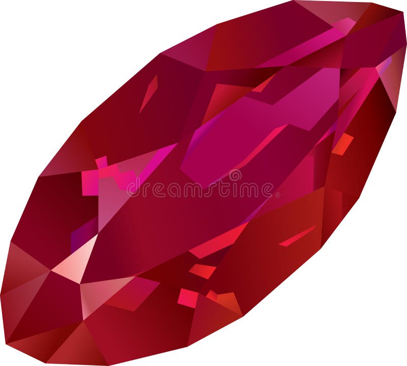 Ruby And Garnet Vector Realistic Illustration. Red Jewelry. On White ...