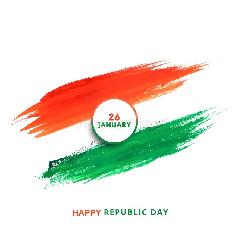 Beautiful 26 January Indian Flag Theme Republic Day Design Stock Vector ...