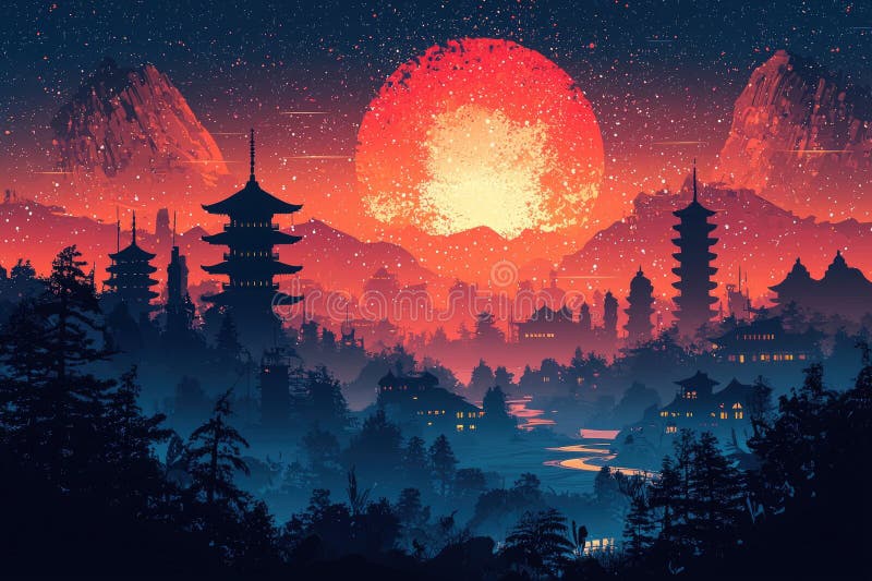 A Beautiful Japan Background Showcasing Iconic Elements Such As Cherry ...