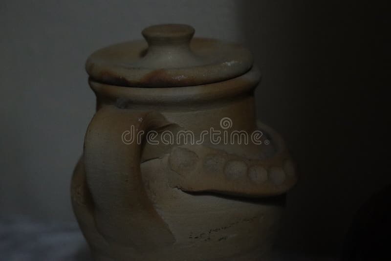 Beautiful Jar of Ancient Natural Mud To Store Objects Stock Image ...