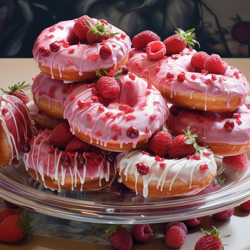 Beautiful juicy donuts stock photo. Image of donut, tasty - 289365280