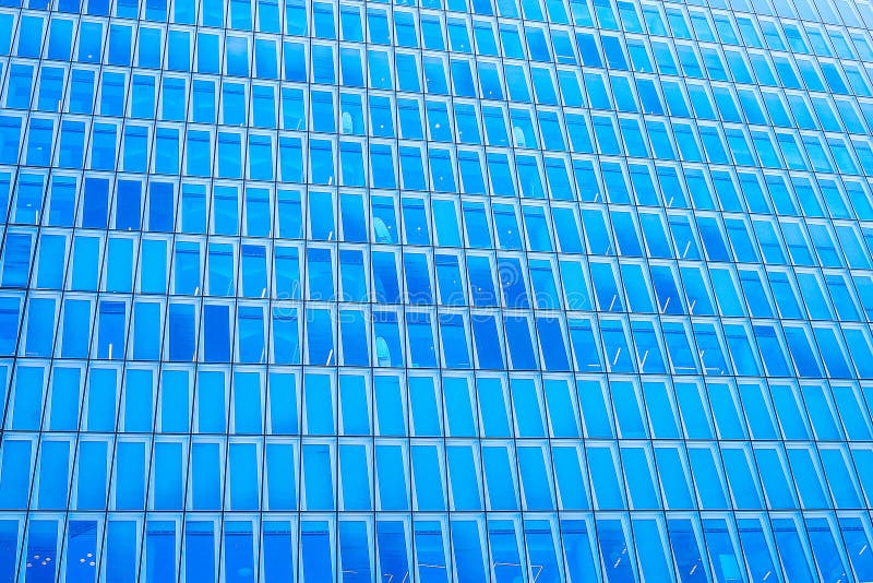 Blue Glass Surface Consisting of Tiny Rectangles Stock Photo - Image of ...
